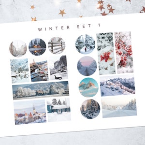 Winter Printable Stickers • Printable Planner Stickers Sheet • Winter ...