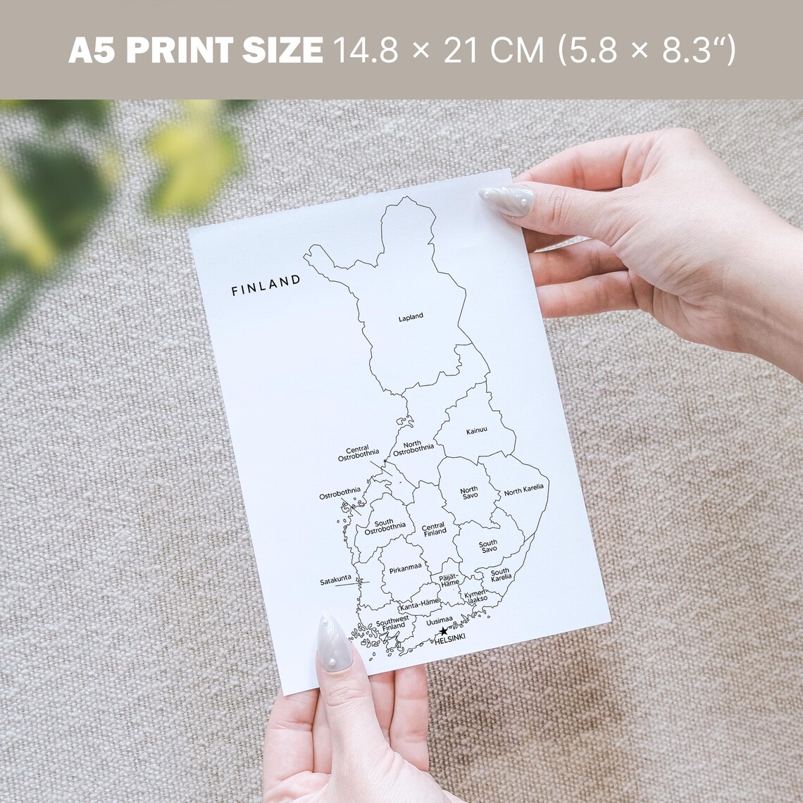 Printable Finland Map | Black & White Finland Map With Regions ...