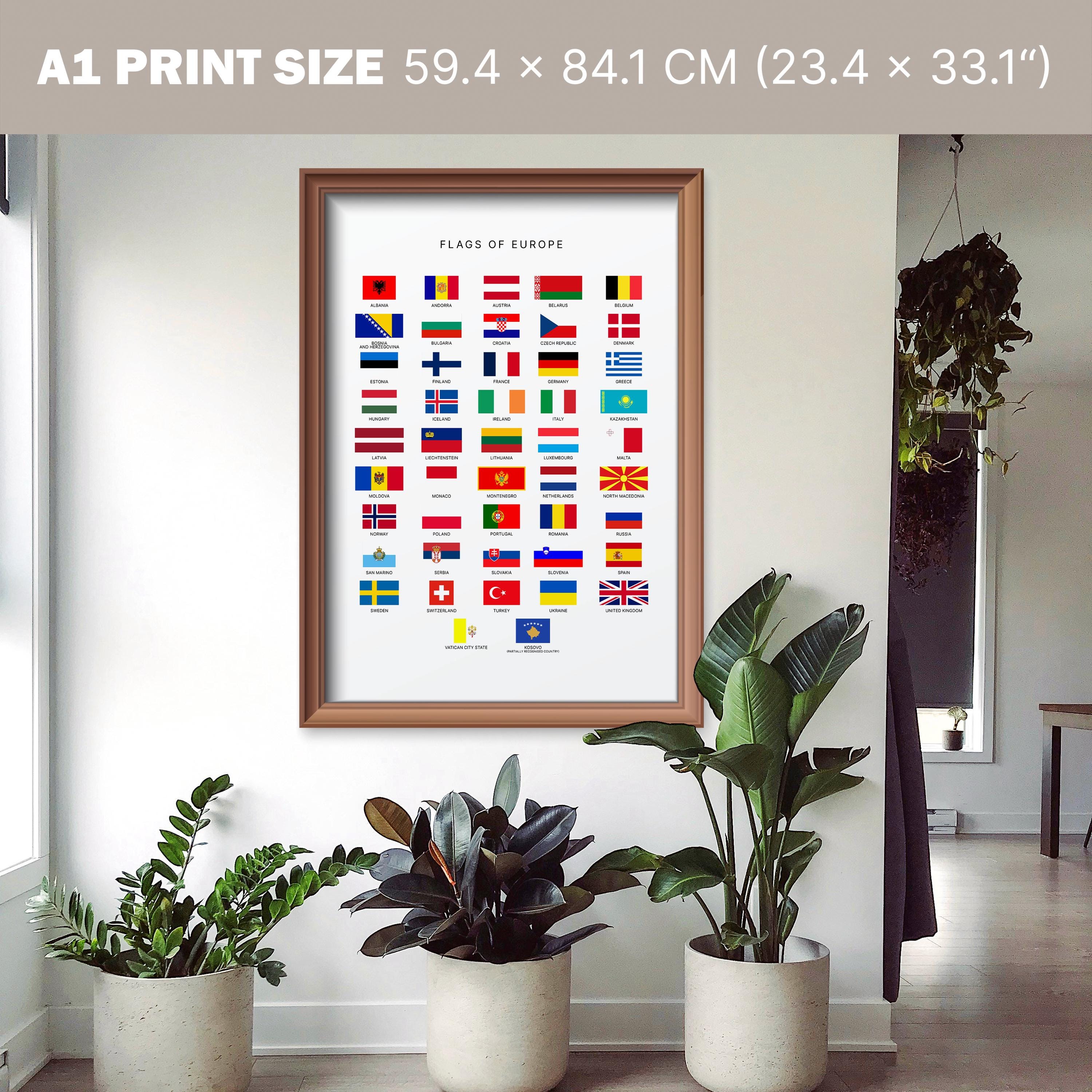 Printable Europe Flags | Digital Download | A4, A3, A1 Sizes | World ...