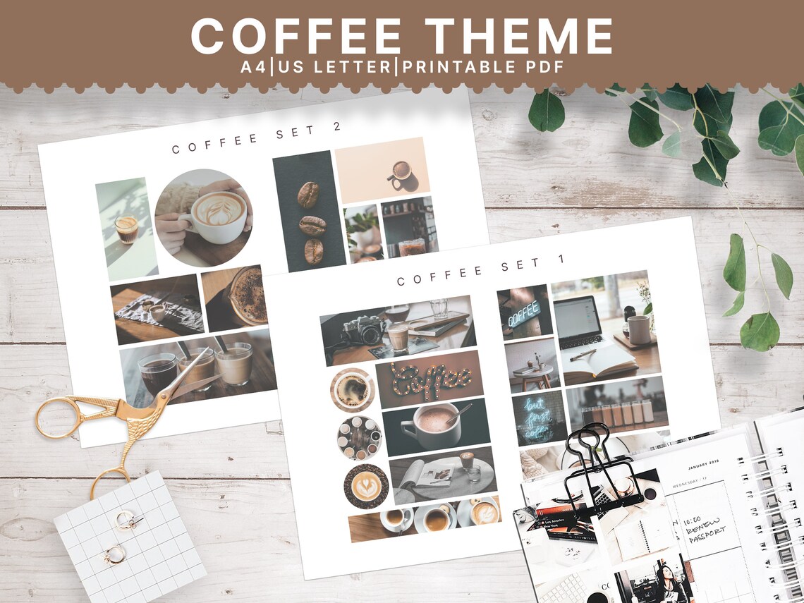 Coffee Lover Printable Stickers Coffee Themed Aesthetic - Etsy