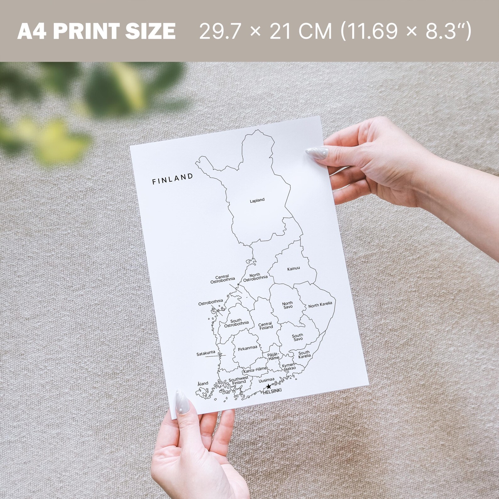 Printable Finland Map | Black & White Finland Map With Regions ...