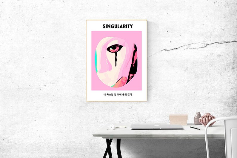 Singularity Poster Set - Rose - BTS Minimal Wall Art DIGITAL DOWNLOAD ...