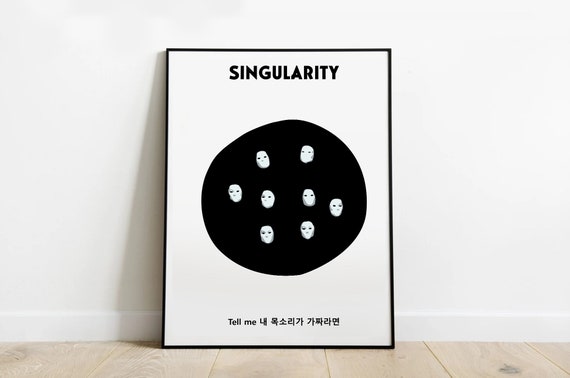 Singularity Poster faces BTS Minimal Wall Art - Etsy