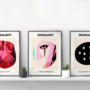 Singularity Poster Set - Cream - BTS Minimal Wall Art DIGITAL DOWNLOAD ...