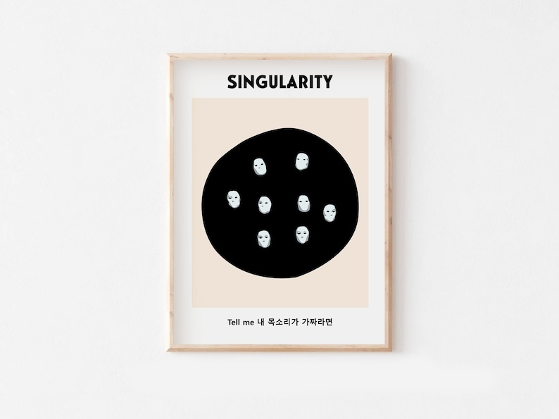 Singularity Poster Set - Cream - BTS Minimal Wall Art DIGITAL DOWNLOAD ...