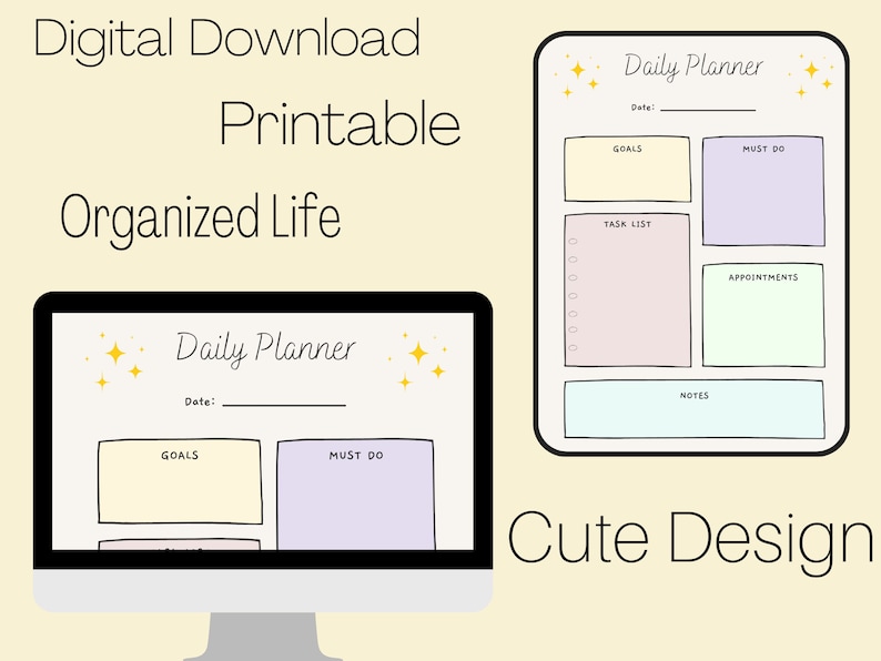 Digital to Do List, Digital Download, Notes, Printable, PDF, to Do List ...