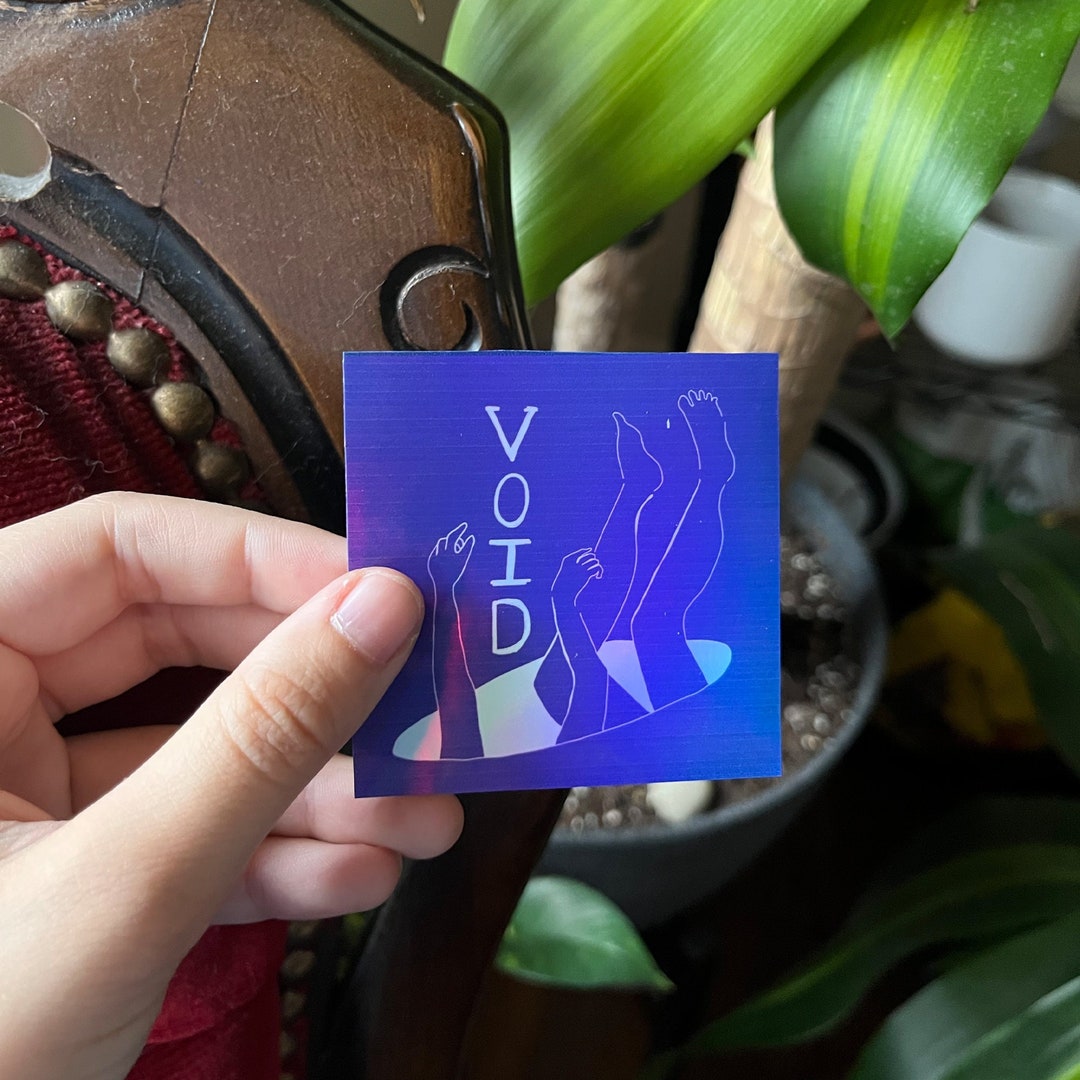 The VOID : Hand Drawn Holographic 2.5 in Sticker - Etsy