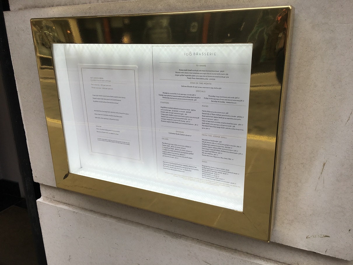 Menu Cases, Exterior Menu Box, Wall Mounted, Battery Powered, New - Etsy