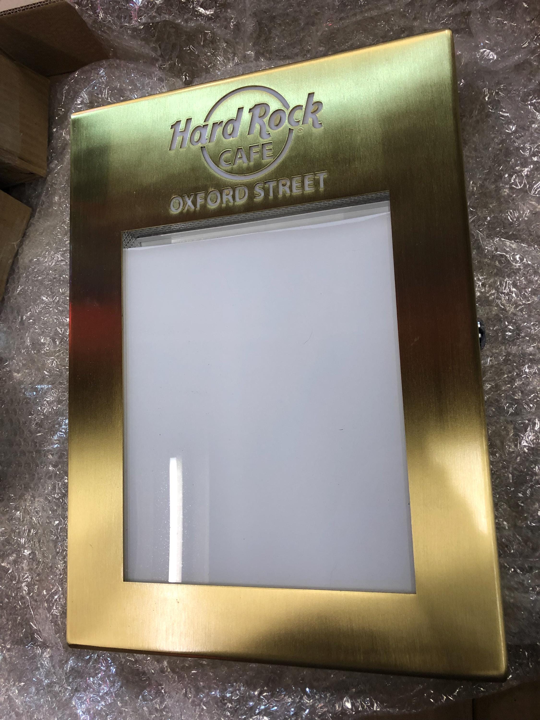 Fret Cut Logo Top Illuminated Menu Cases, Exterior Menu Box, Wall ...