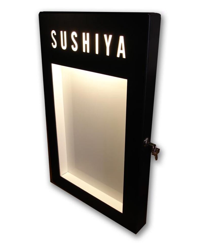 Fret Cut Logo Top Illuminated Menu Cases, Exterior Menu Box, Wall ...