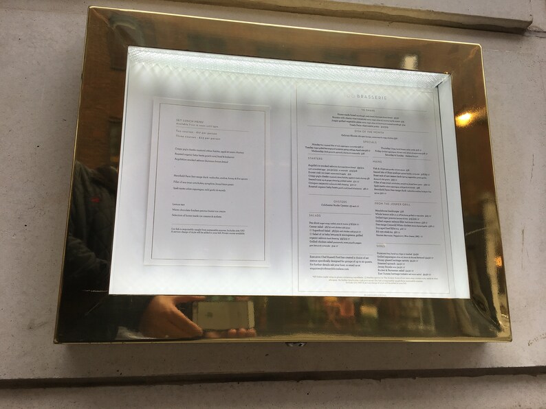 Menu Cases, Exterior Menu Box, Wall Mounted, Battery Powered, New - Etsy