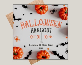 Canva Hangout Invitation Template - Etsy