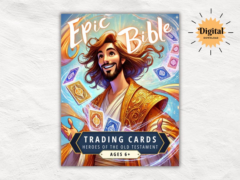 100 Printable Bible Trading Cards | Old Testament Character Collection ...