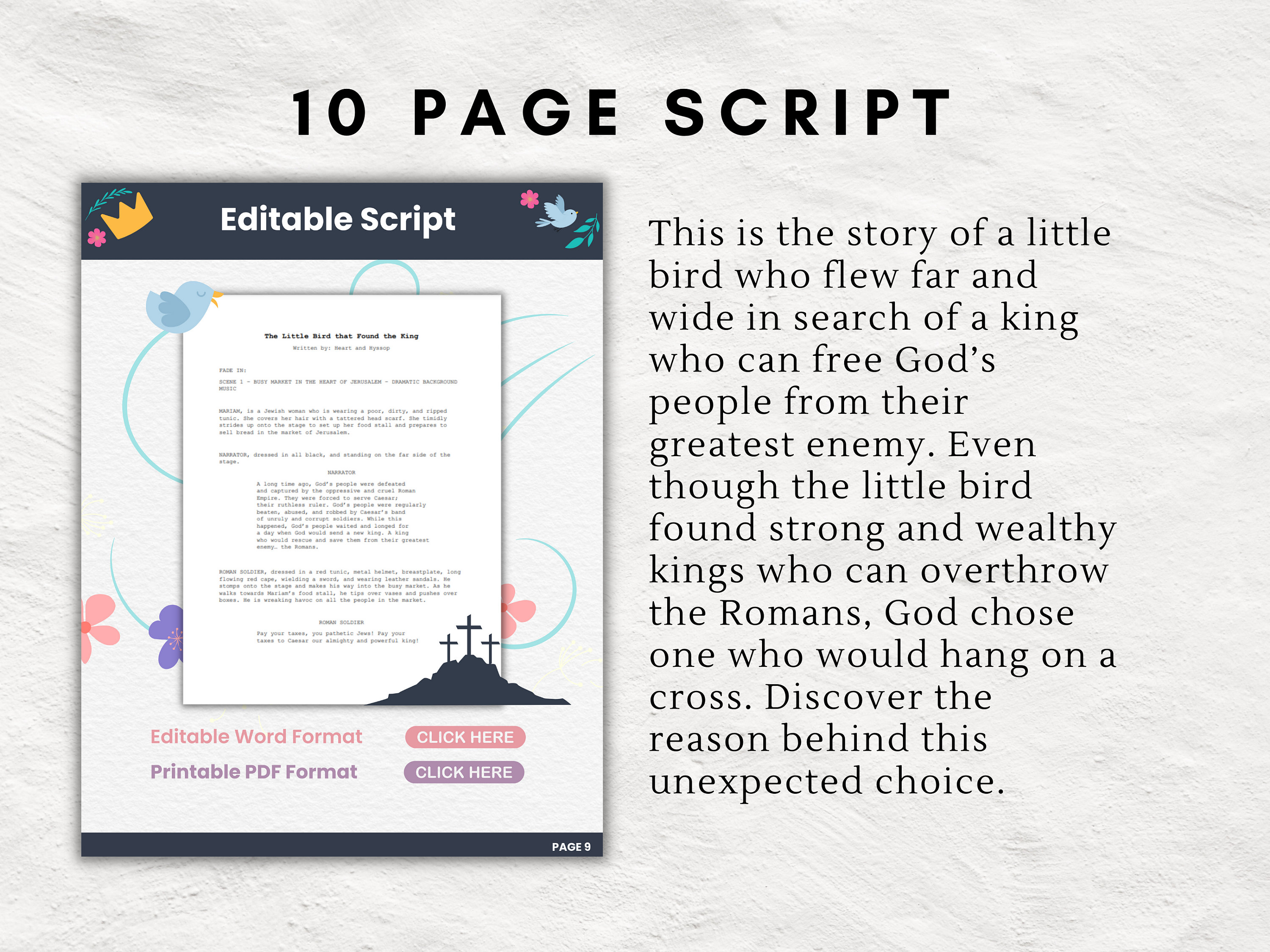 Easter Play All-in-one Skit Kit for Children and Teens Editable Theatre ...