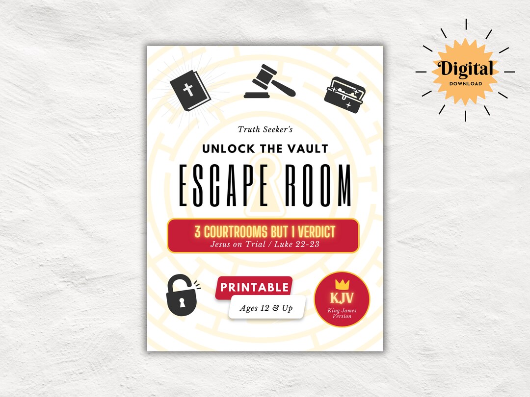 KJV | Bible Study Escape Room Game | Jesus Put on Trial | Luke 22-23 ...