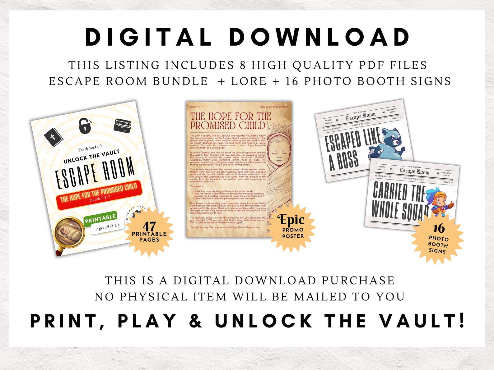Bible Study Christmas Escape Room for Teens – Isaiah 9 Game | Youth ...