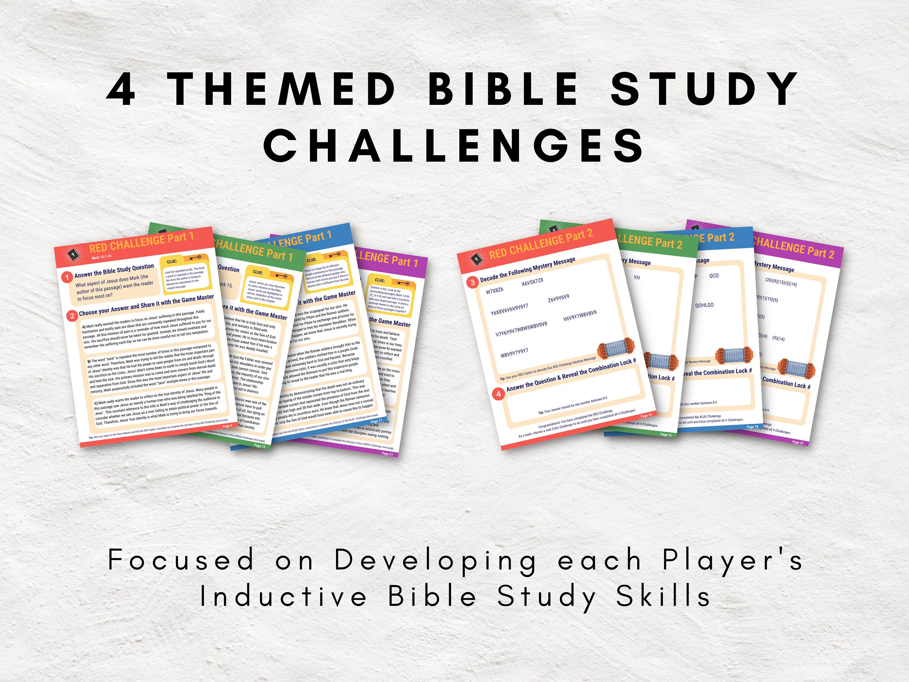 Bible Study Escape Room Game | Easter and Good Friday Printable Kit for ...