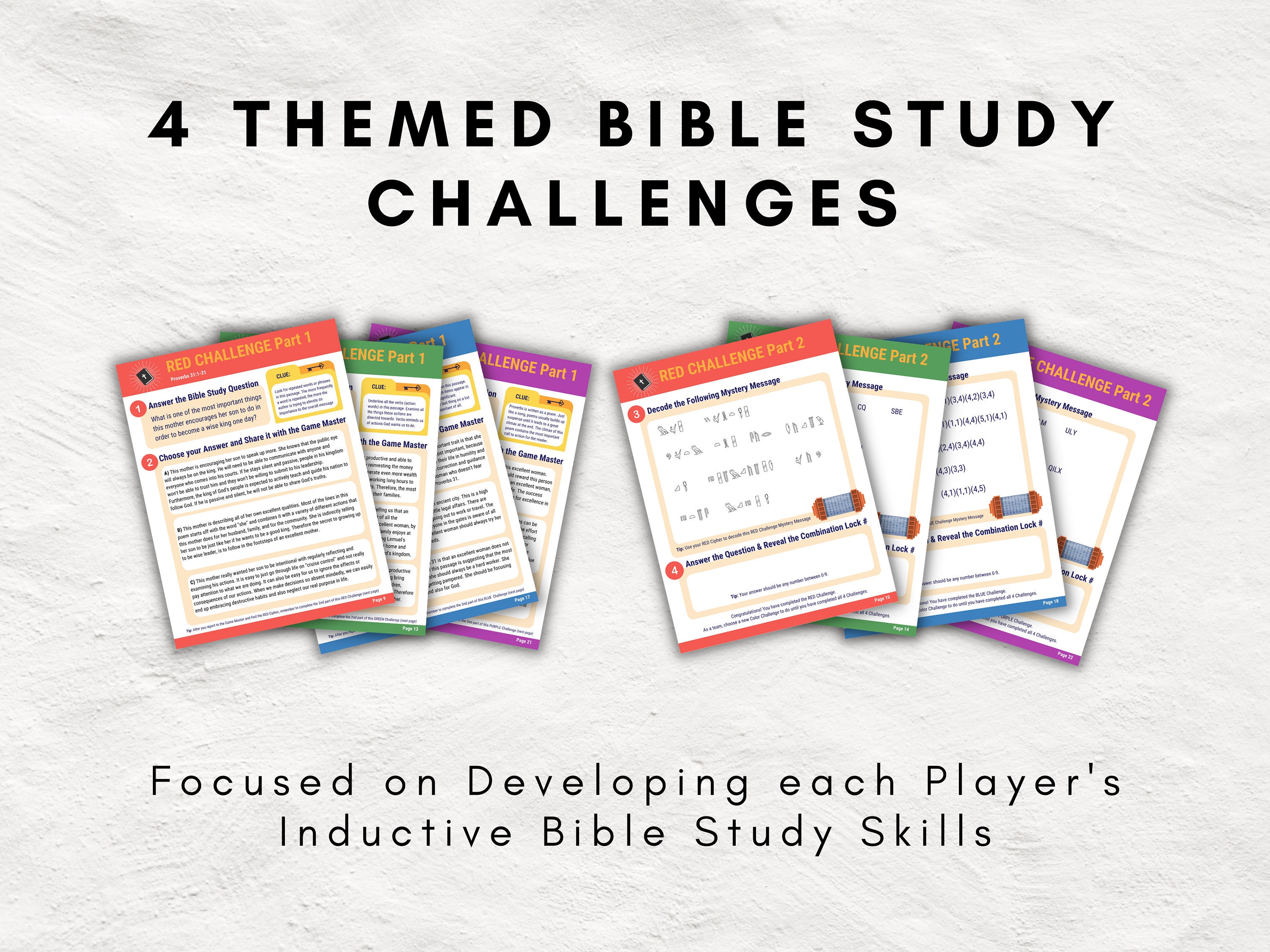 KJV Bible Study Escape Room Game Mother's Day Proverbs 31 Escape Room ...