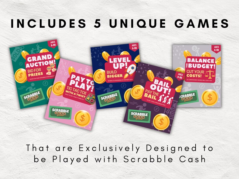 Ultimate Scrabble Cash Bundle Printable Play Money With 5 Bonus Cash ...