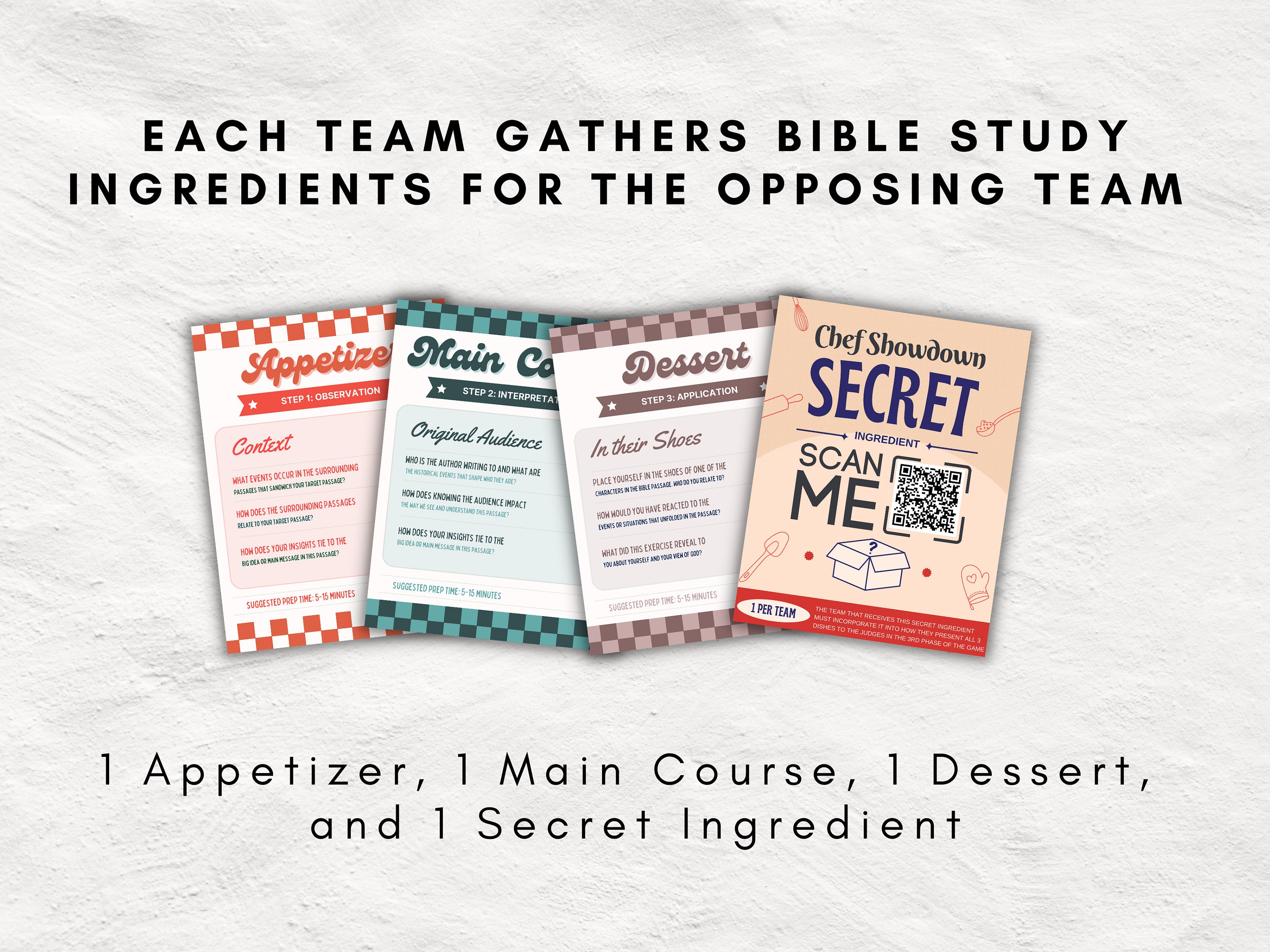 Inductive Bible Study Game for Teens and Adults Chef Showdown Cook up ...