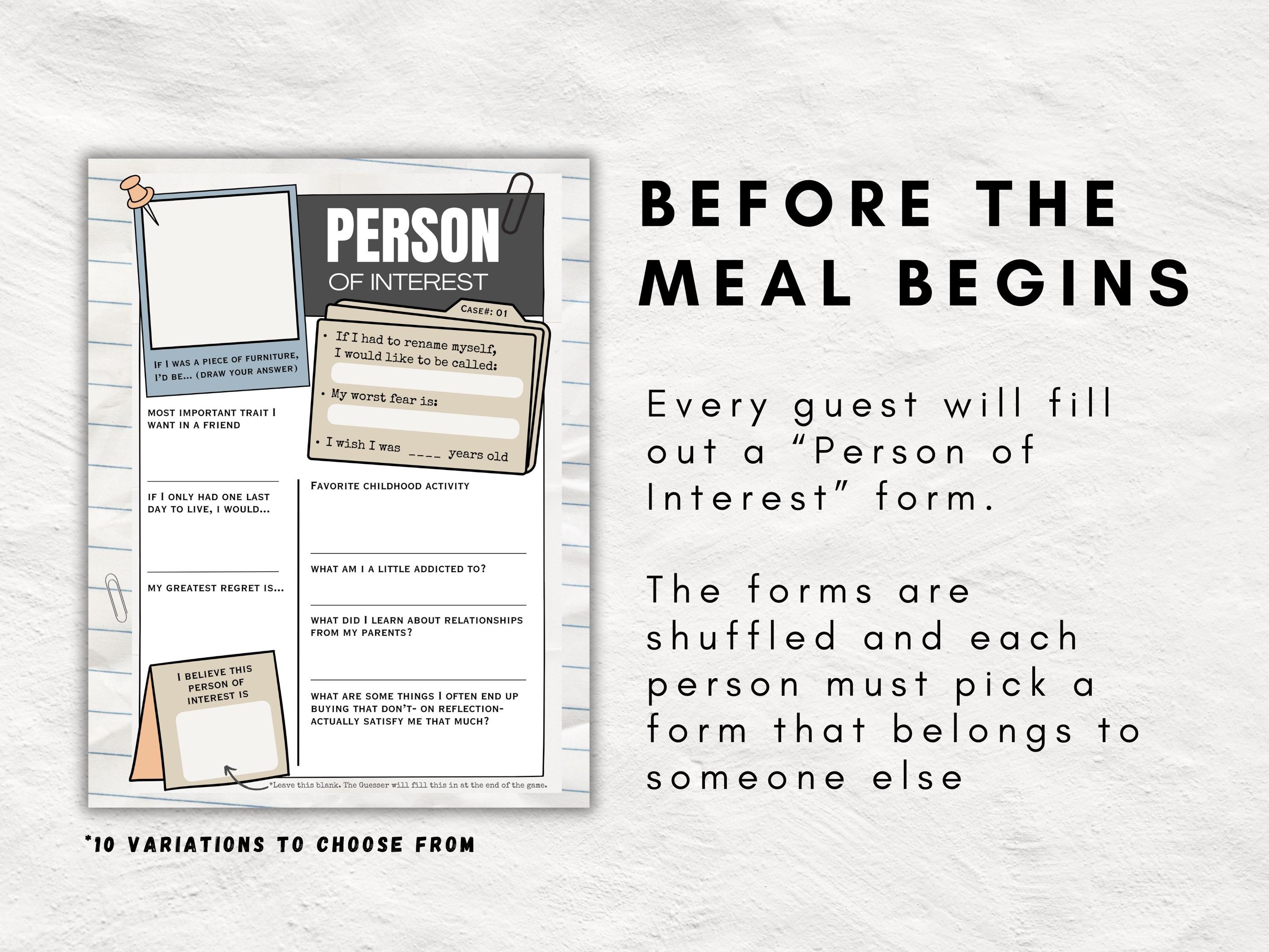 Dinner Detective Icebreaker Game | Lives Out | Fun Group Activity With ...