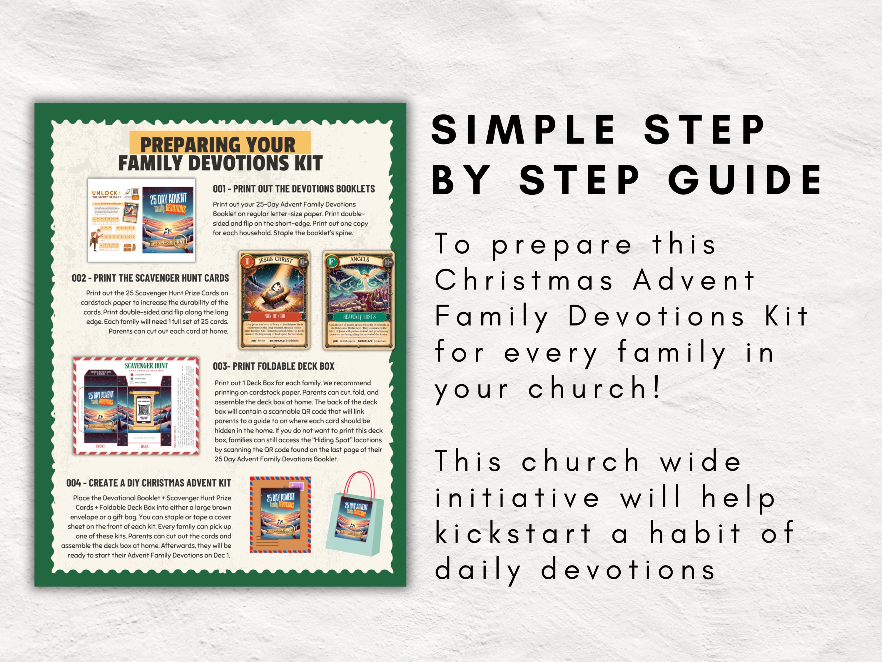 25-day Christian Advent Devotional Kit | Family Christmas Countdown ...