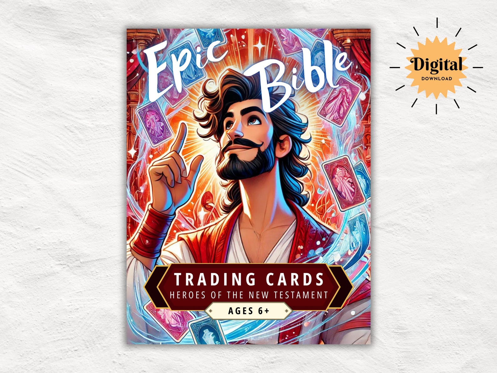 100 Printable Bible Trading Cards New Testament Character Collection ...