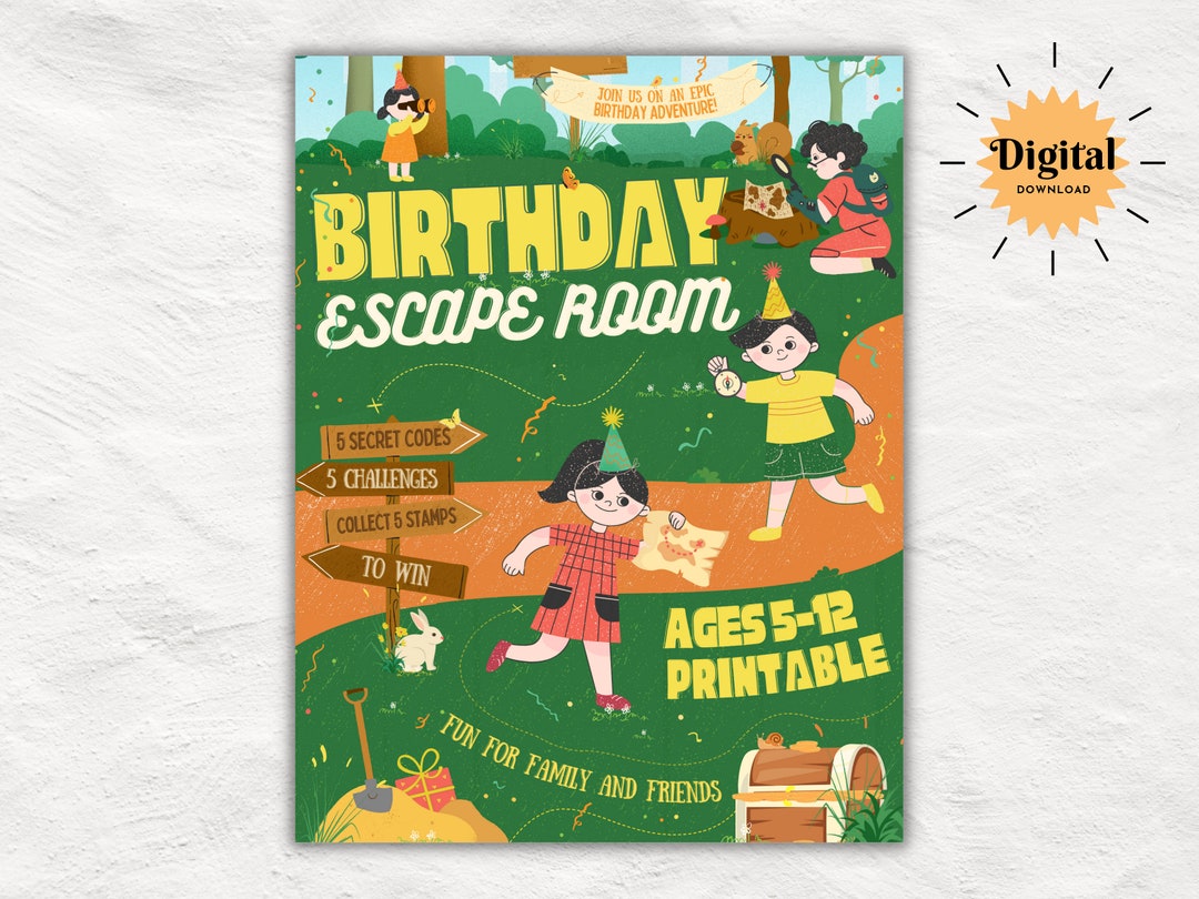 Epic Birthday Quest - DIY Printable Treasure Hunt Game for Kids ...