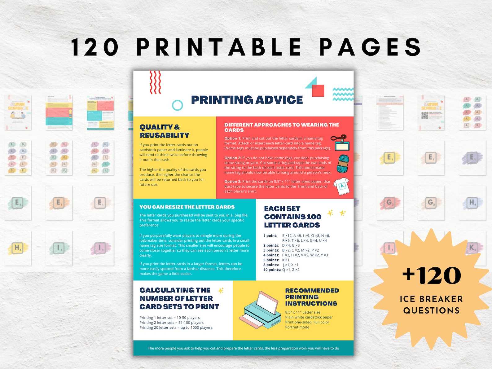 Human Scrabble Icebreaker & Teambuilder Game Classroom Youth Group ...
