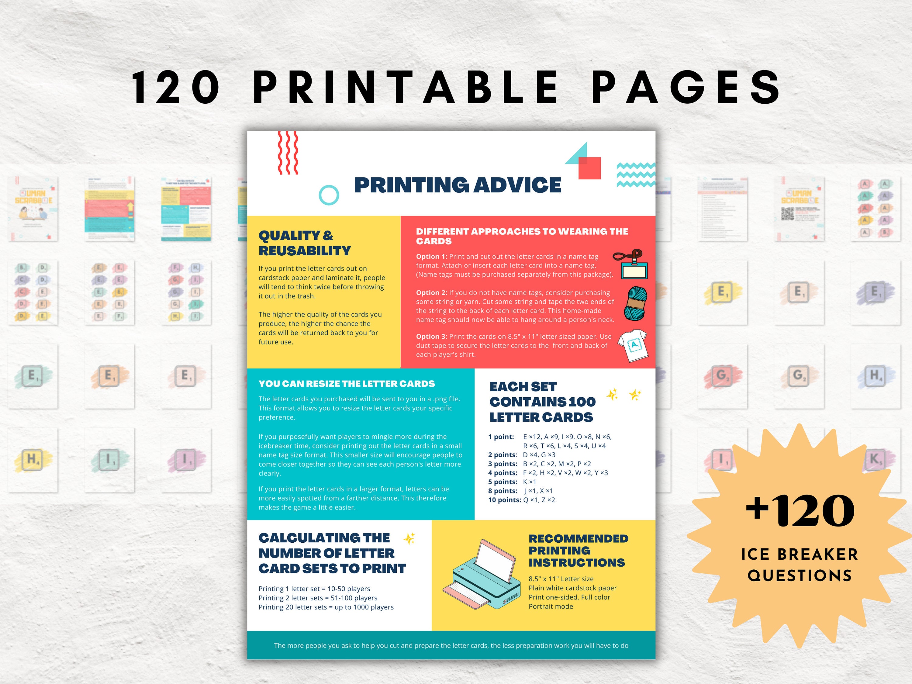 Human Scrabble Icebreaker & Teambuilder Game | Classroom | Youth Group ...