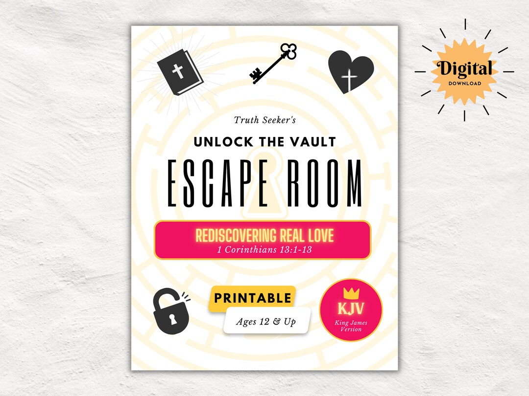 KJV | Rediscover Real Love | Fun Bible Study Escape Room Game for Teens ...