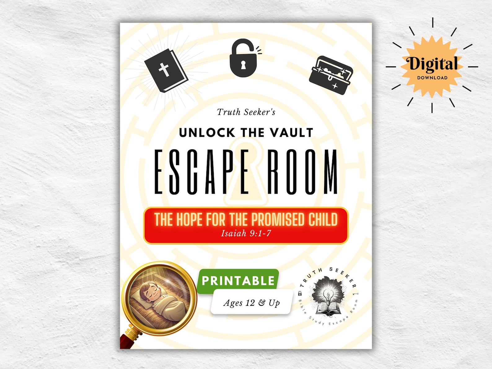 Bible Study Christmas Escape Room for Teens – Isaiah 9 Game | Youth ...
