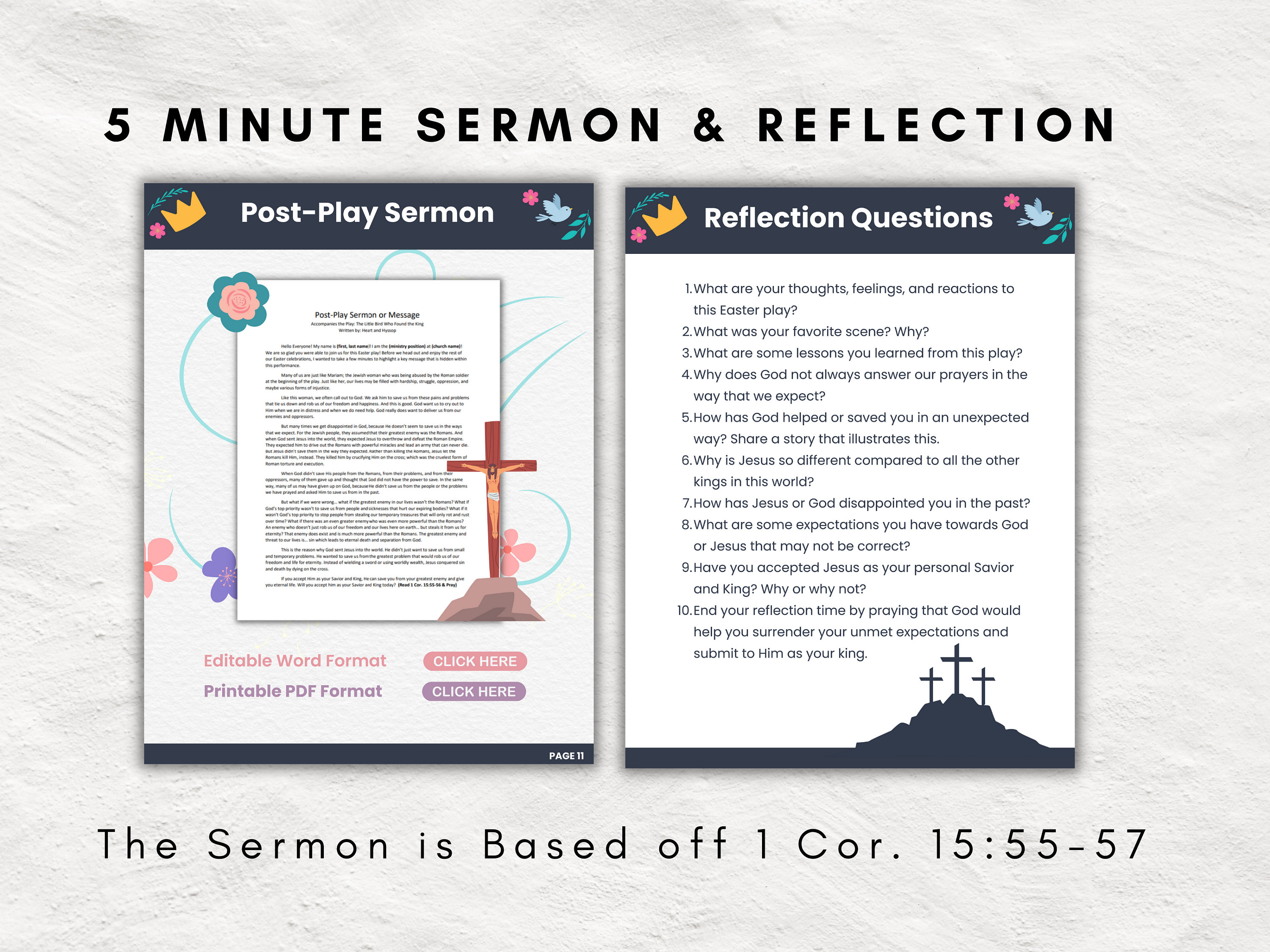 Easter Play All-in-one Skit Kit for Children and Teens Editable Theatre ...