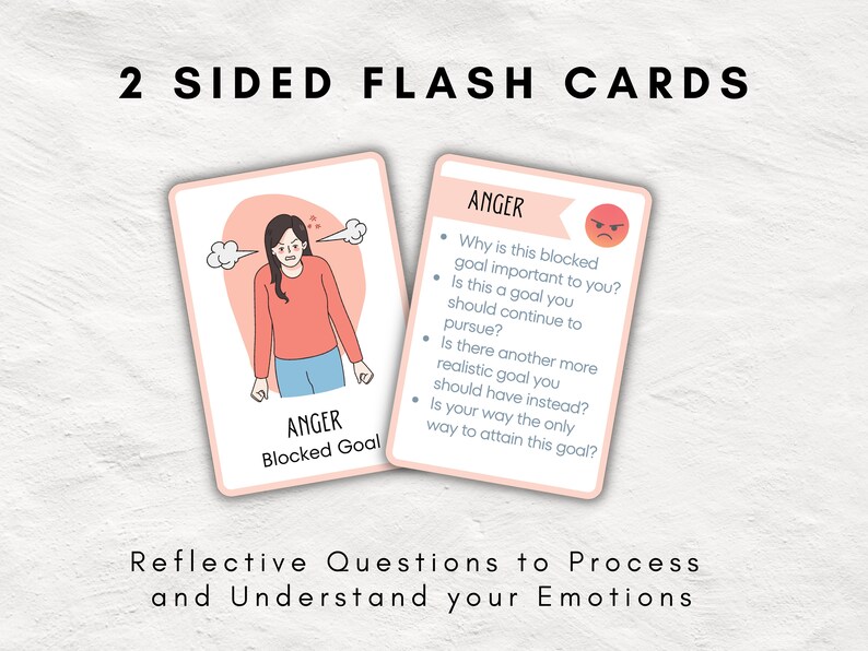Printable Emotions Flash Cards | Learn the Feelings | Therapy Journal ...