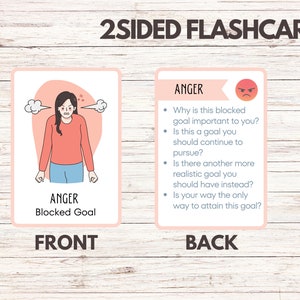 Printable Emotions Flash Cards Learn the Feelings Therapy - Etsy