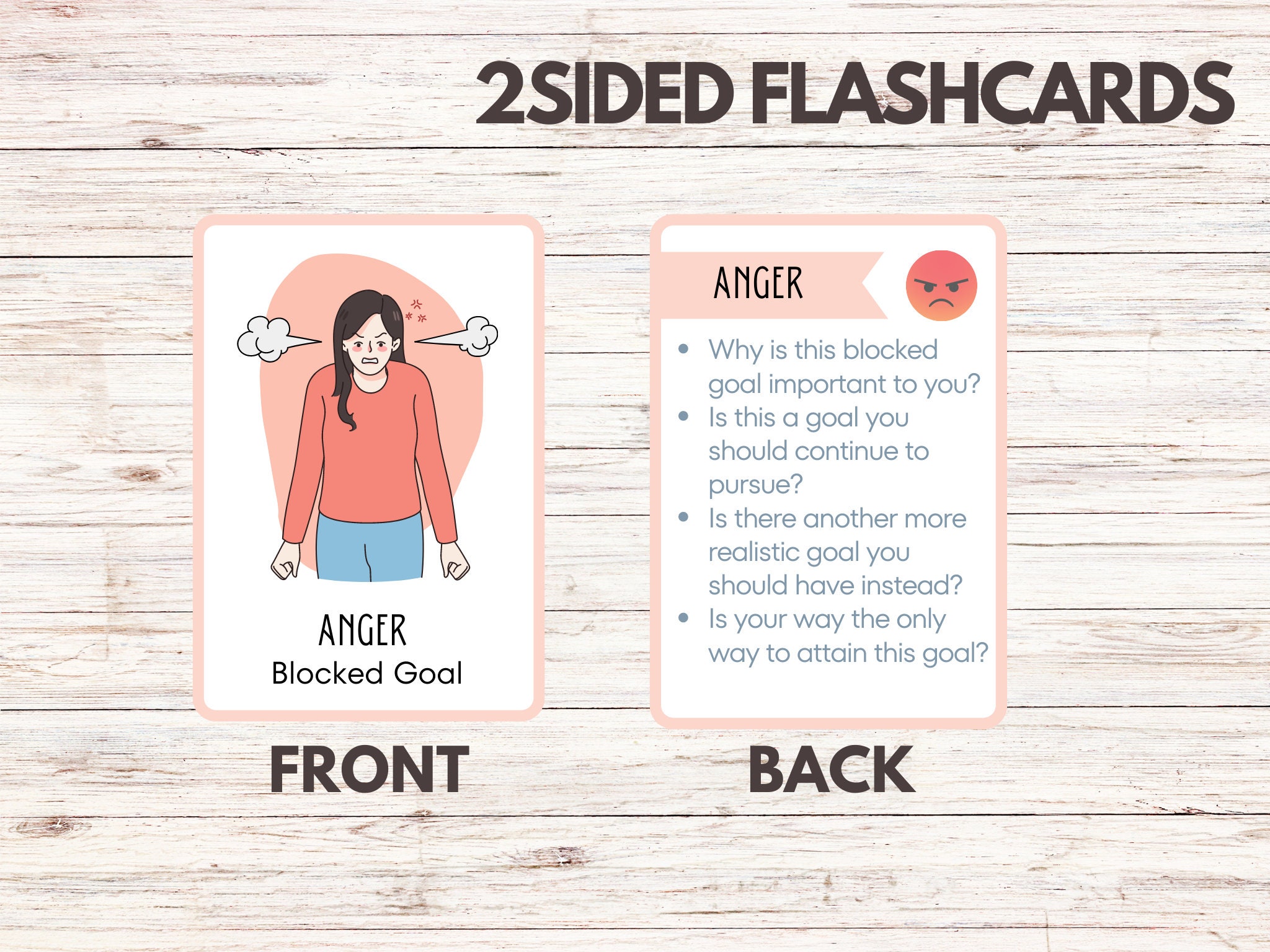 Printable Emotions Flash Cards Learn the Feelings Therapy - Etsy Canada