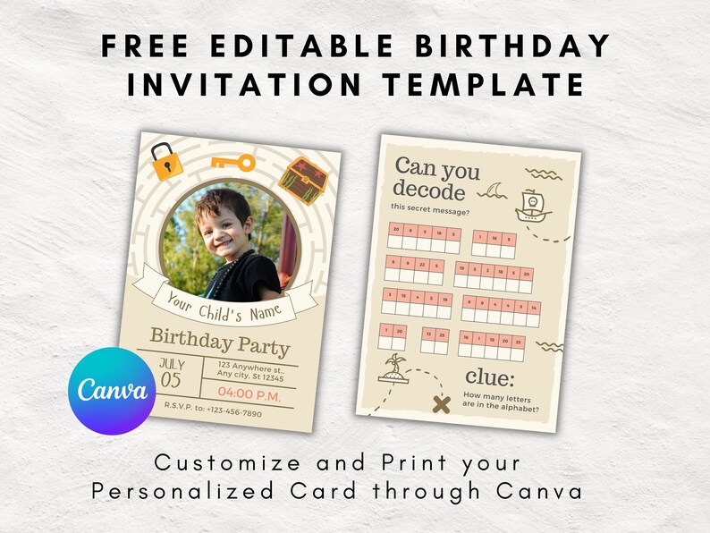 Epic Birthday Quest DIY Printable Treasure Hunt Game for Kids Secret ...