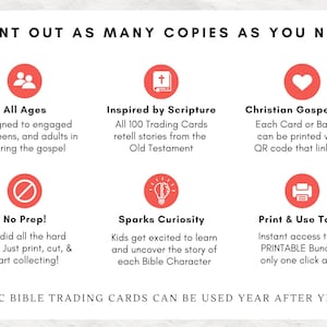 100 Printable Bible Trading Cards | Old Testament Character Collection ...