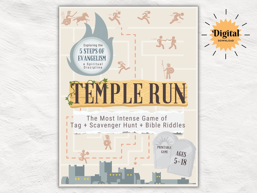 Temple Run | Scavenger Hunt Kit | Gospel of Salvation Tract | Church ...