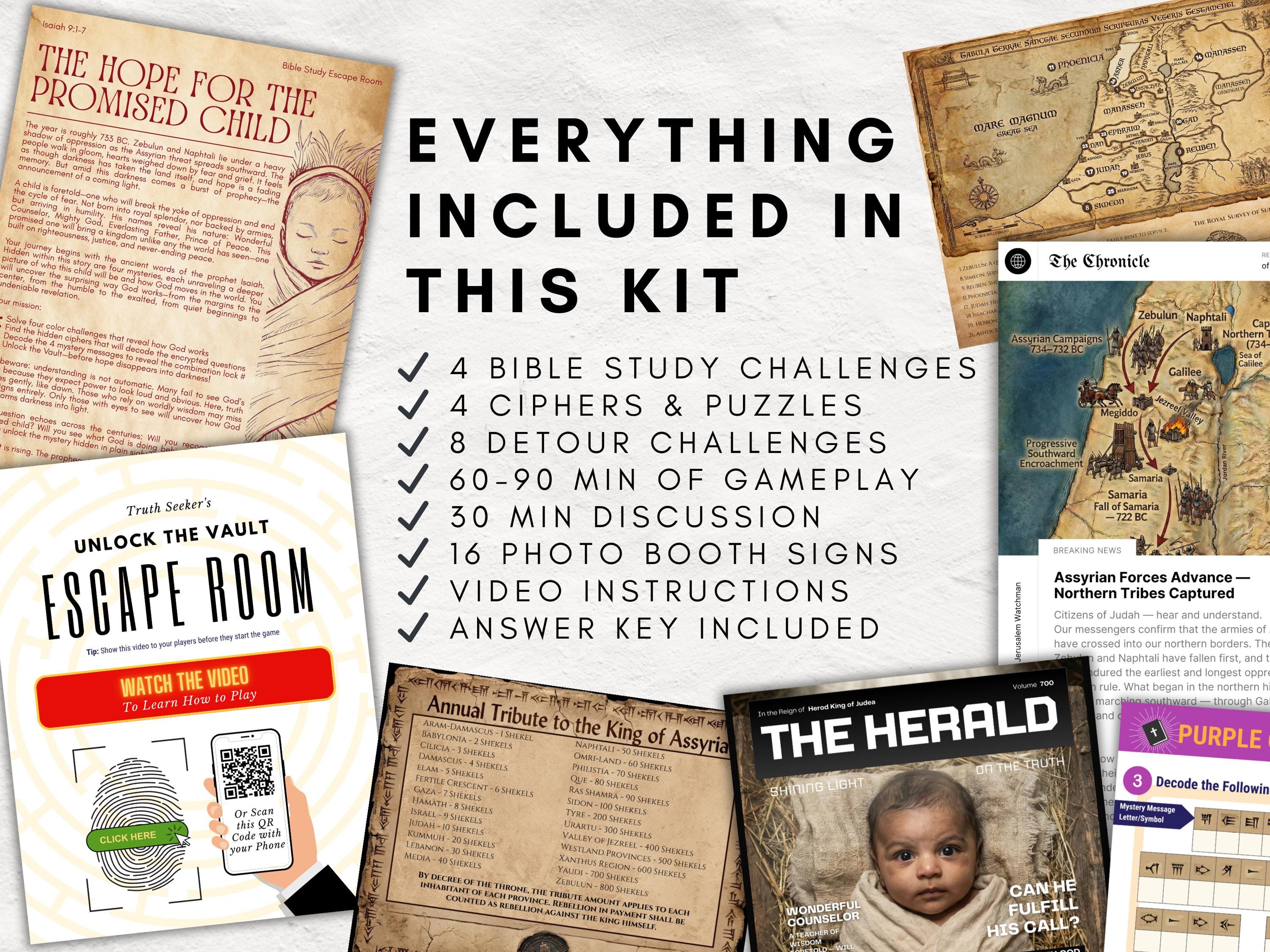 Bible Study Christmas Escape Room for Teens – Isaiah 9 Game | Youth ...