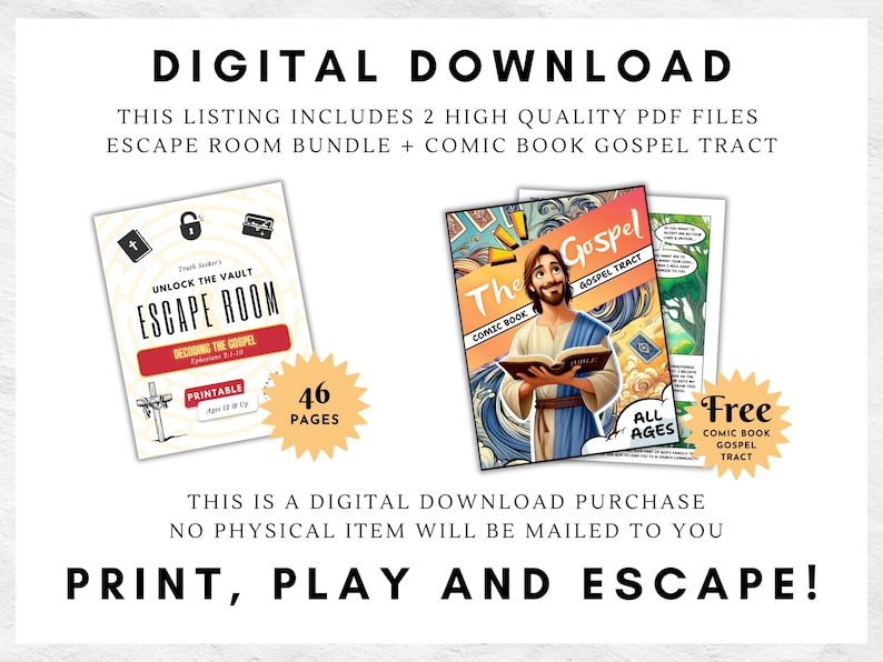 Bible Study Escape Room Game | Ephesians 2 | Decoding the Gospel ...