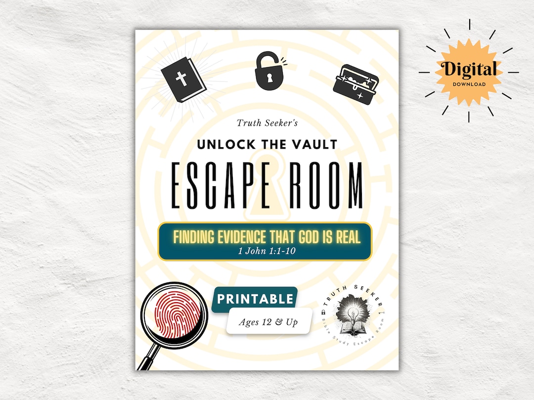 Bible Study Escape Room Game | 1 John 1 | Finding Evidence That God is ...
