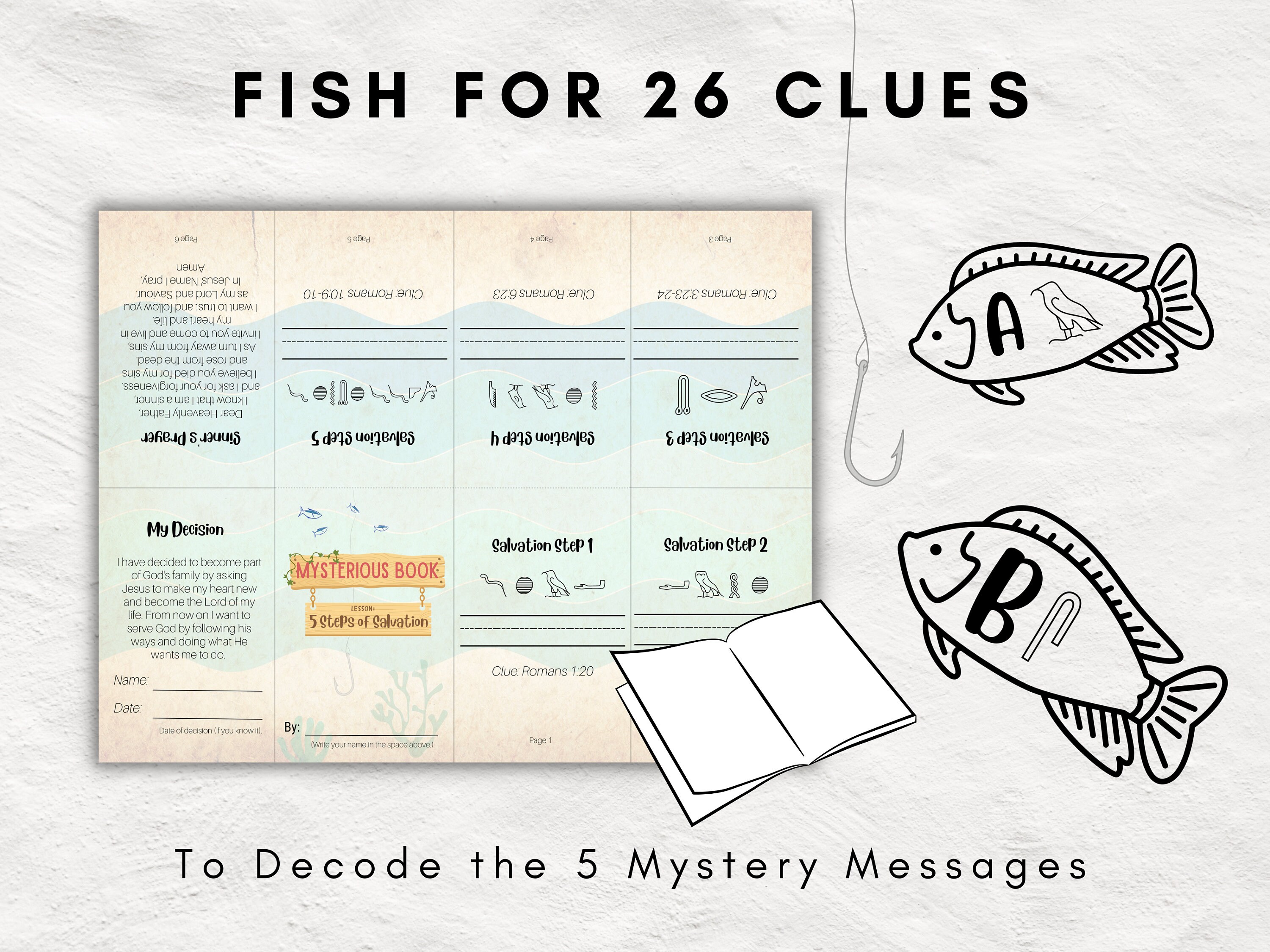 Fishing for Truth Children and Youth Sunday School 5 Steps of Salvation ...