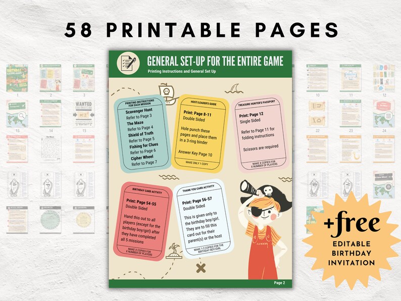 Epic Birthday Quest - DIY Printable Treasure Hunt Game for Kids ...