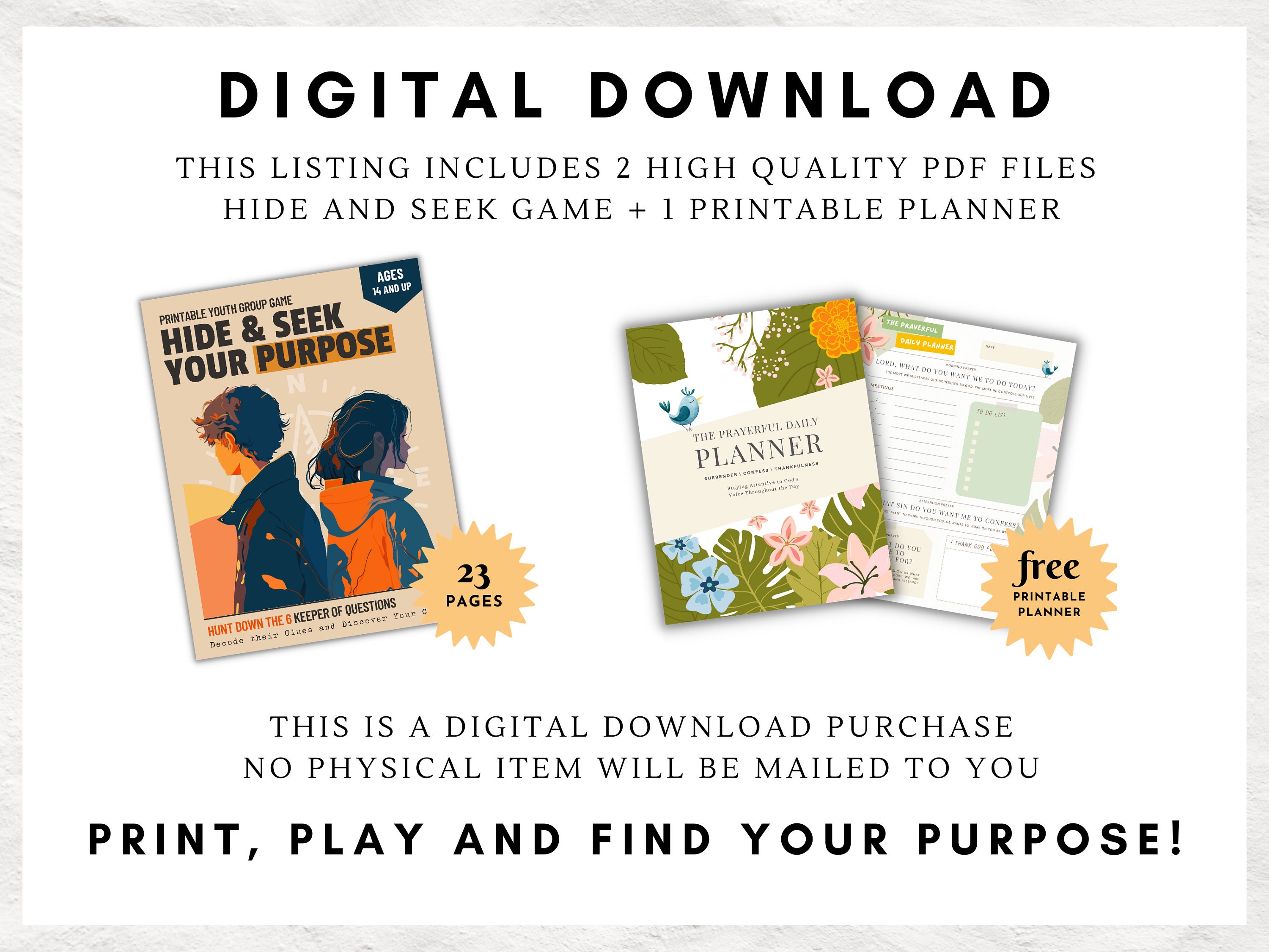 Uncover Your Purpose Christian Printable Game for Teens and Adults ...