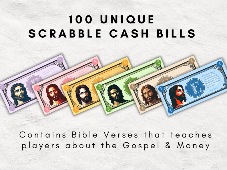 Ultimate Scrabble Cash Bundle Printable Play Money With 5 Bonus Cash ...