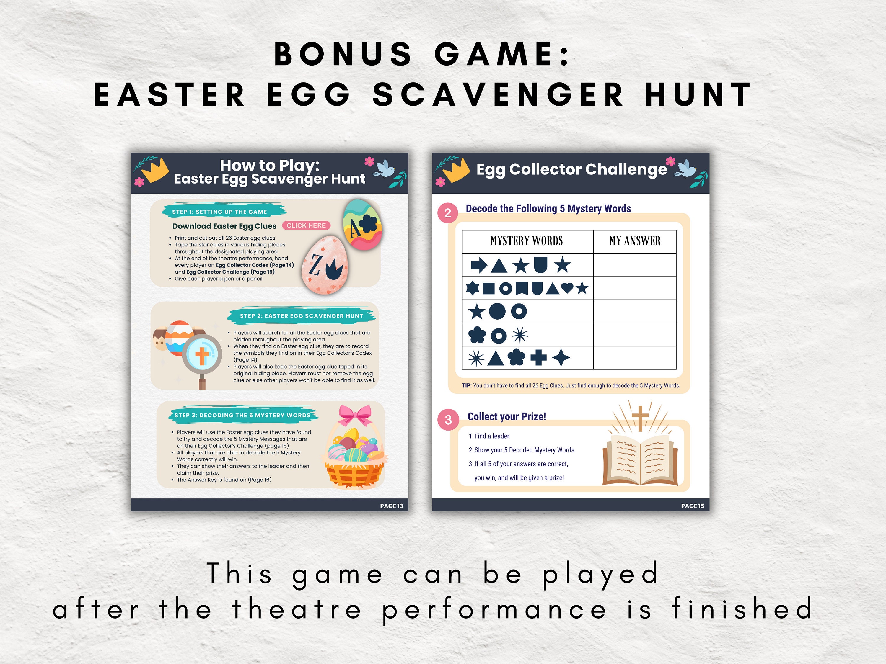 Easter Play All-in-one Skit Kit for Children and Teens Editable Theatre ...