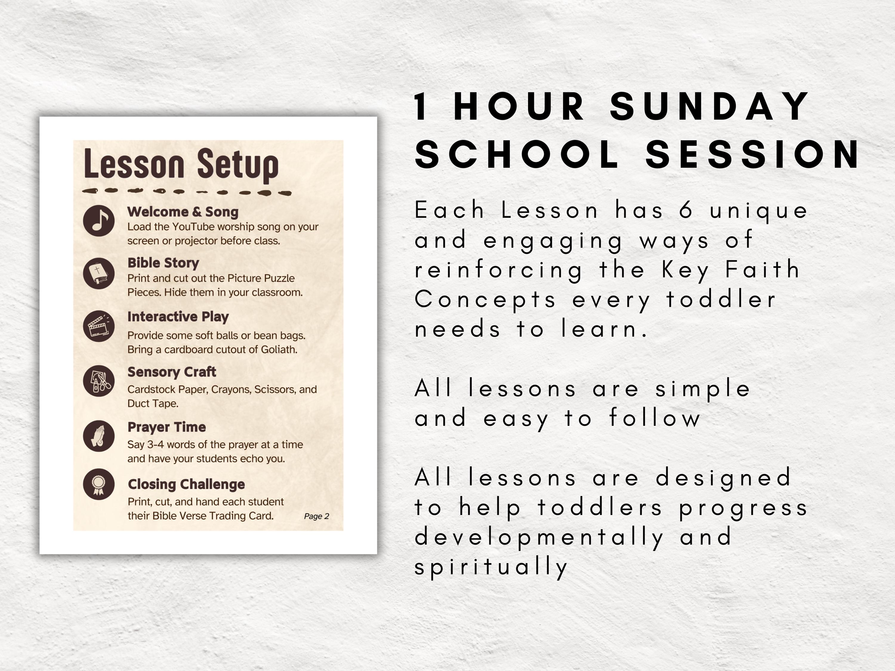 10 Toddler Sunday School Lessons Bundle | Preschool Key Faith Concepts ...