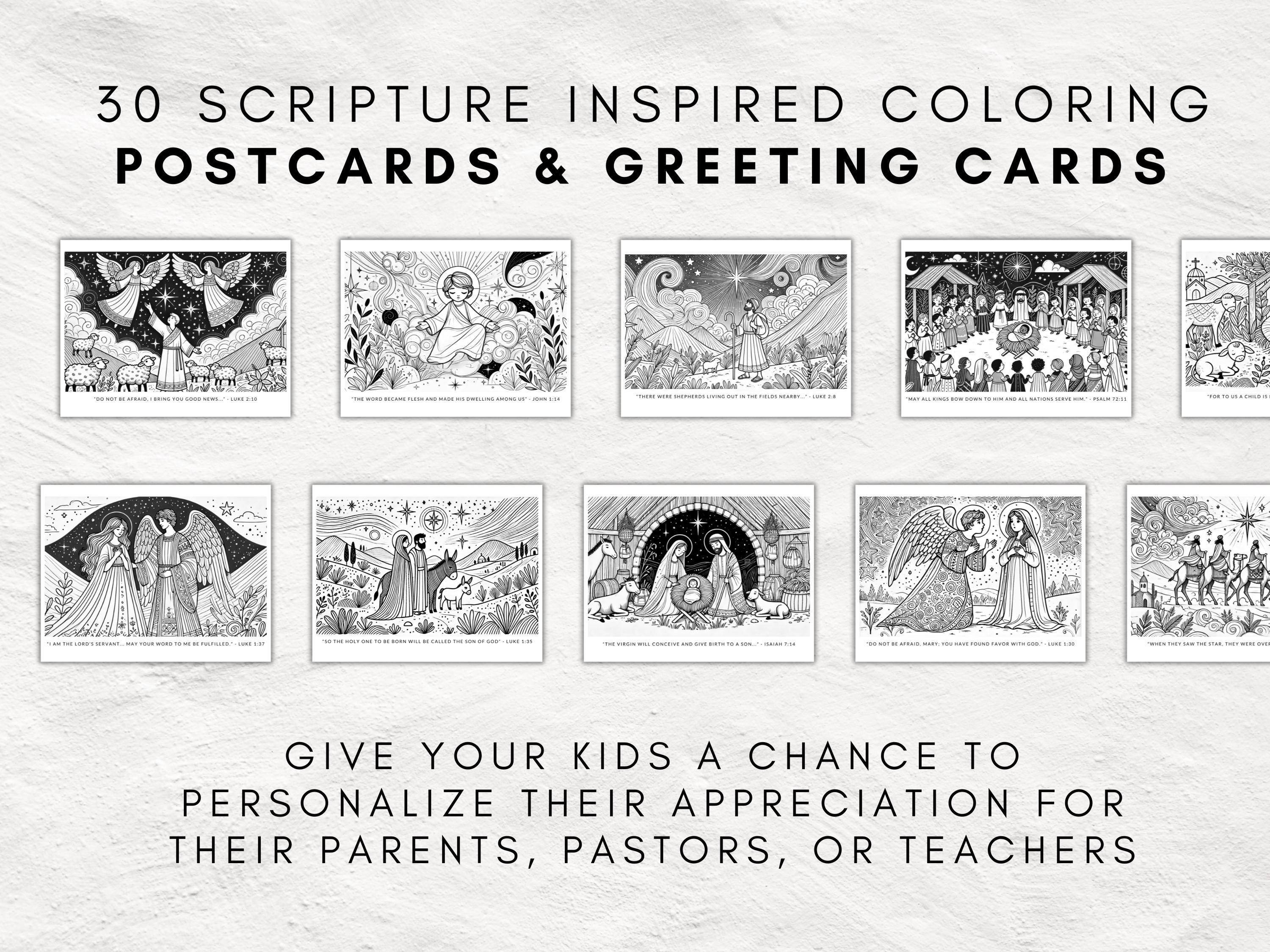 Christmas Christian Coloring Bundle | 8-page Coloring Comic Book | 44 ...