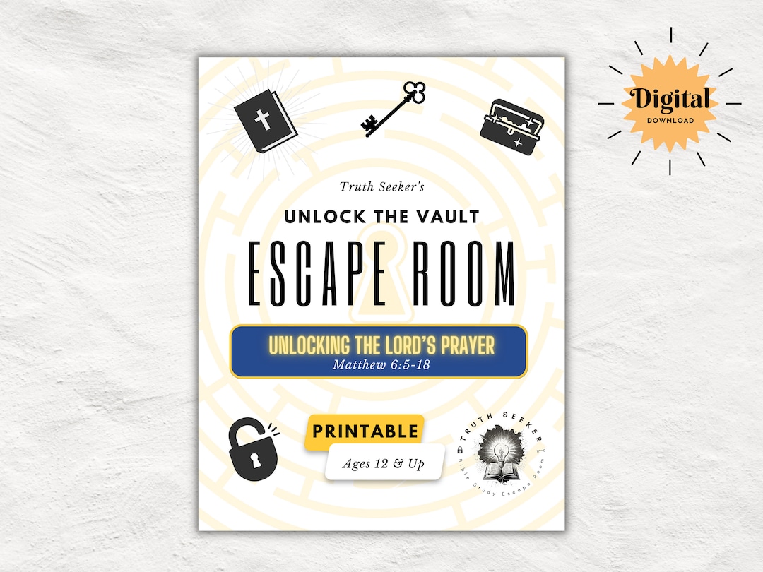 Unlocking the Lord's Prayer | Bible Study Escape Room Kit for Teens ...